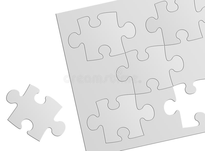 Jigsaw Puzzle Blank Template 4x5, Twenty Pieces Stock Illustration ...