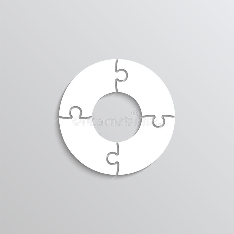 Circular Jigsaw Puzzle Vector Illustration Stock Illustrations – 378 ...
