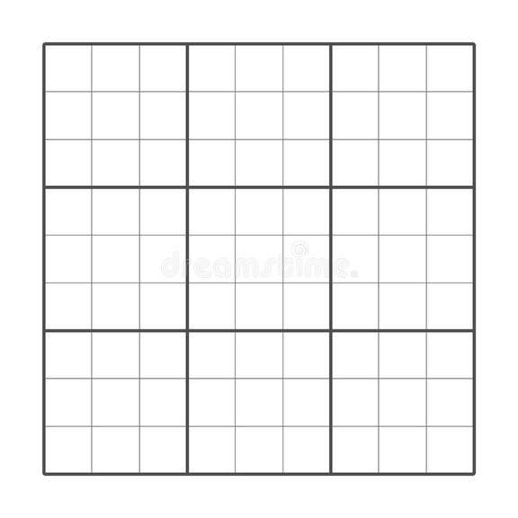 3x3 Puzzle Grid. Vector Template Square Cell Table Stock Illustration ...