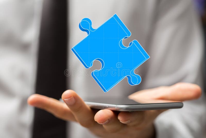 A Puzzle Hand Solution Concept Business Stock Image - Image of puzzle ...