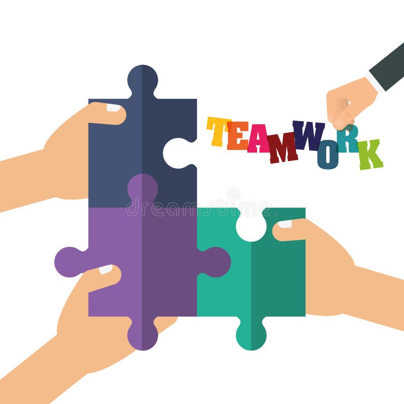 Puzzle Collaborative Teamwork Stock Illustrations – 319 Puzzle ...