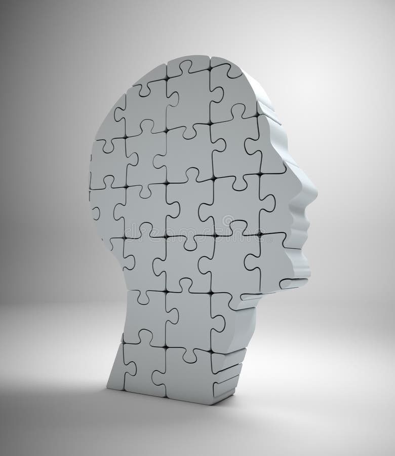 Puzzle head stock photo. Image of jigsaw, idea, intelligence - 23258172