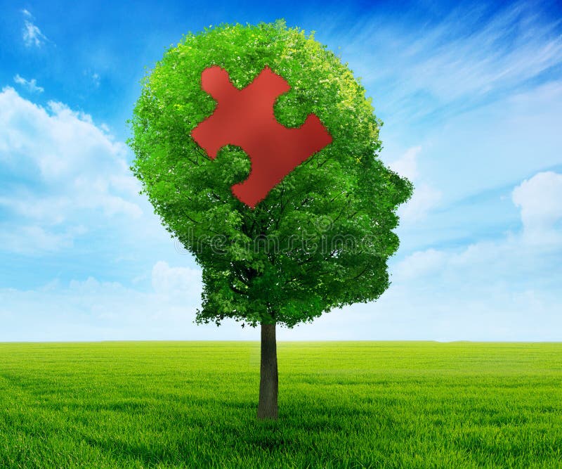 Brain tree - human head stock image. Image of education - 24076423