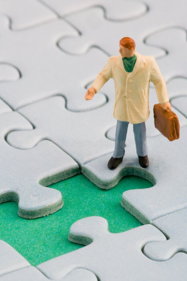 Puzzle hole man stock photo. Image of alone, link, balk - 10598326