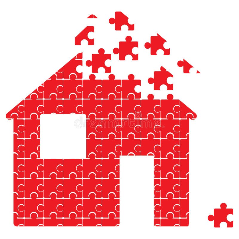 Puzzle House Manikin stock illustration. Illustration of housing - 29778831