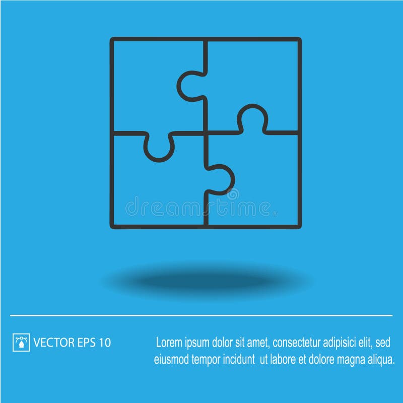 Puzzle Icon. Business Teamwork Cooperation Partnership Vector ...