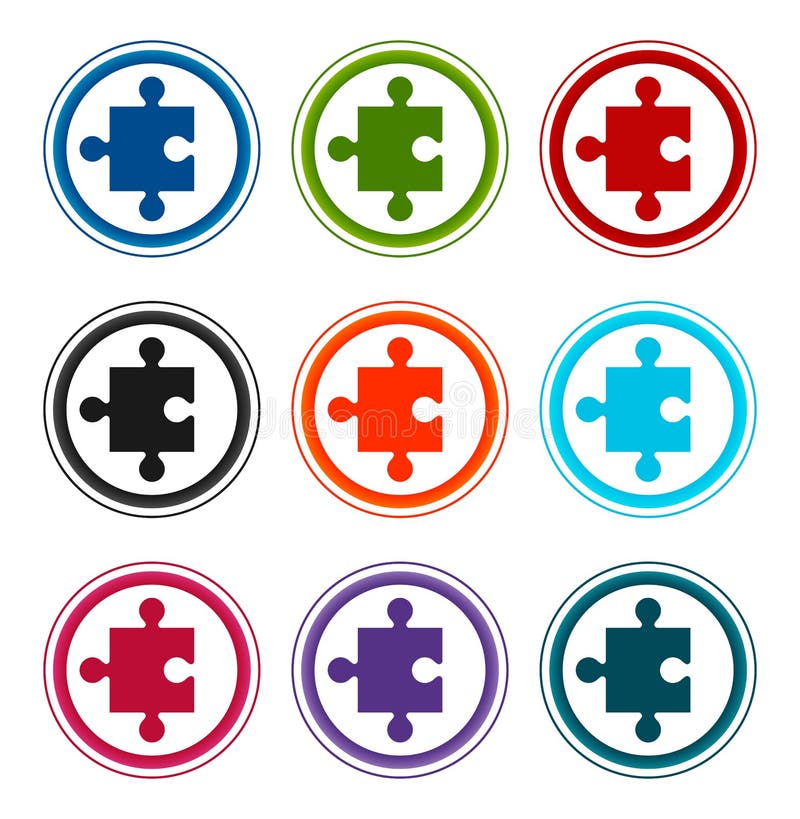 Puzzle Round - Base With 5 Options Stock Vector - Illustration of ideas ...