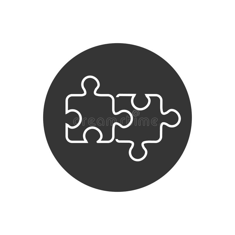 Puzzle Icon Flat. Vector Illustration in Modern Flat Stock Vector ...