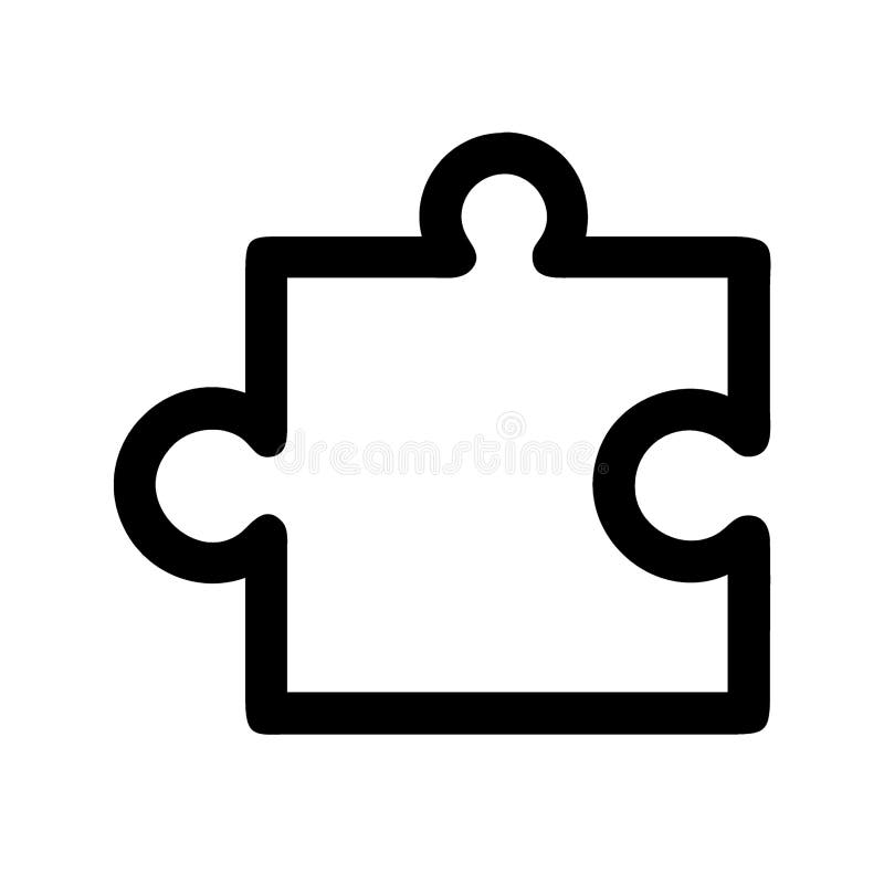 Puzzle icon flat vector stock illustration. Illustration of matching ...