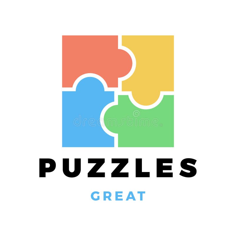 Puzzle Icon Logo Design Template Stock Vector - Illustration of puzzle ...