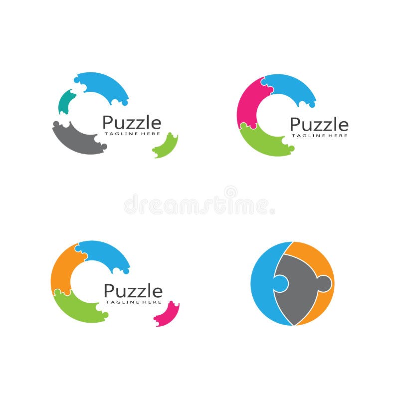 Puzzle Icon Logo Vector Template Stock Illustration - Illustration of ...