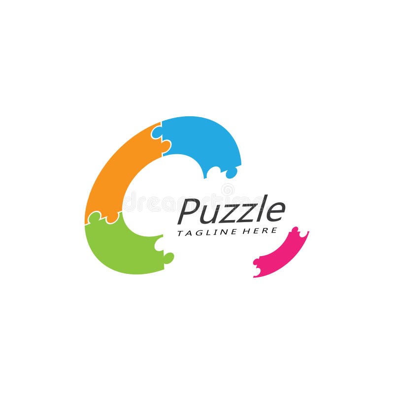 Puzzle Icon Logo Vector Template Stock Illustration - Illustration of ...