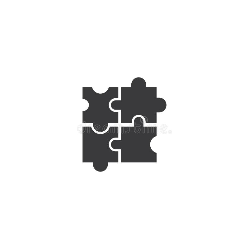 Puzzle icon stock vector. Illustration of framework - 208558429