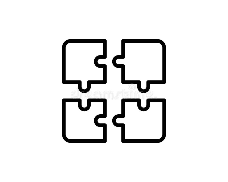 Puzzle Icon Vector, Filled Flat Sign, Solid Pictogram Isolated on White ...