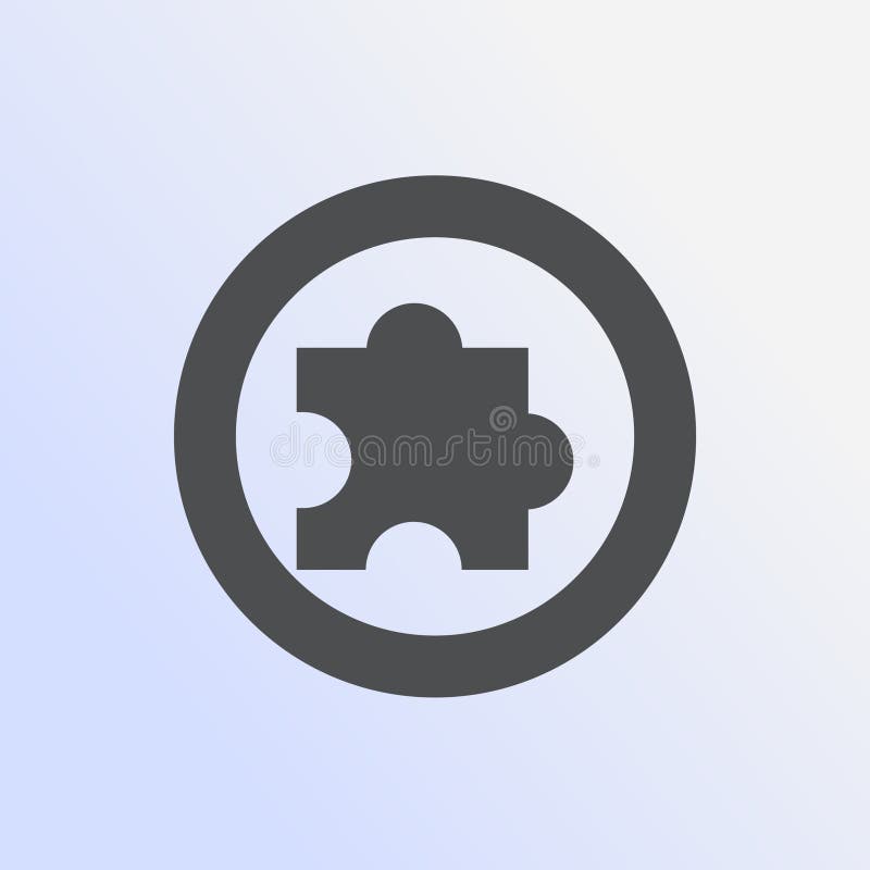 Puzzle Icon Vector, Filled Flat Sign, Solid Pictogram Isolated on White ...