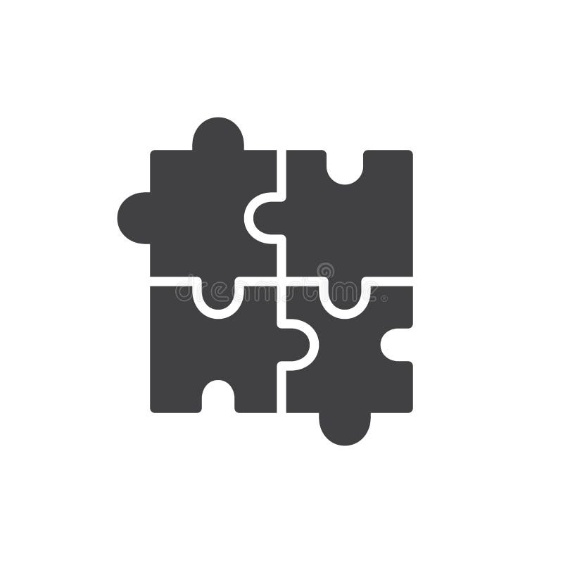 Puzzle icon vector stock vector. Illustration of plugins - 101544346