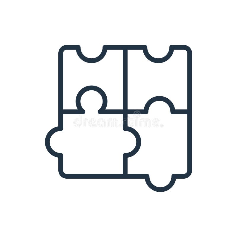 Puzzle Icon Vector Isolated on White Background, Puzzle Sign Stock ...