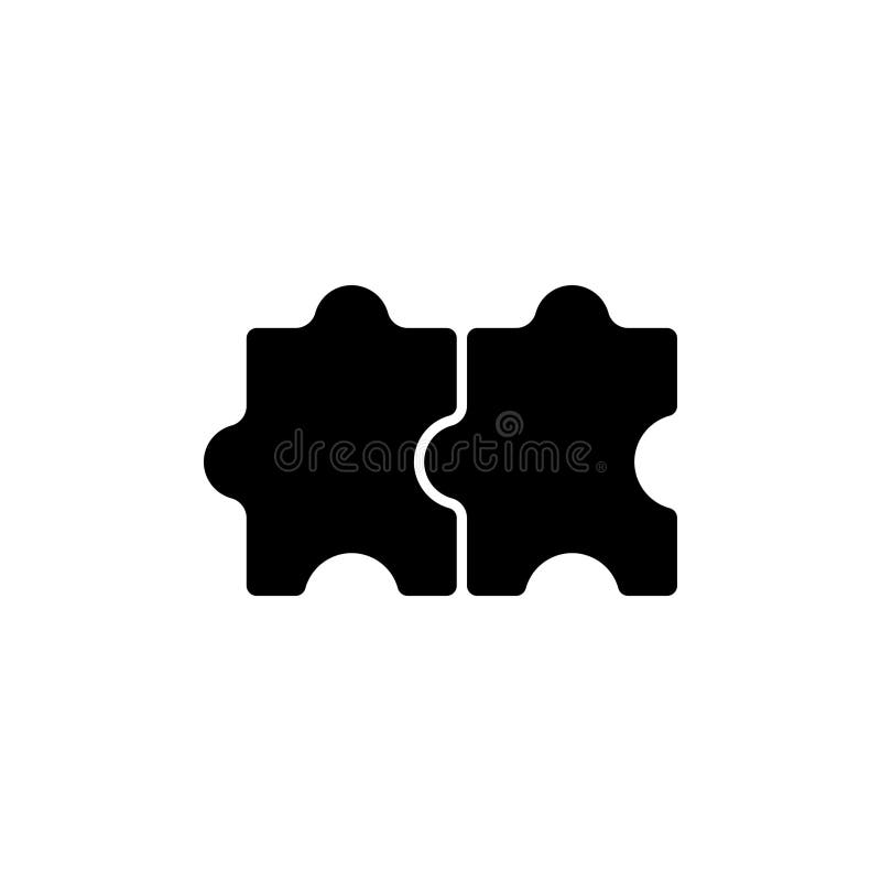 Puzzle Piece Icon Set. Logic Solution Vector Symbol. Join Game Part ...