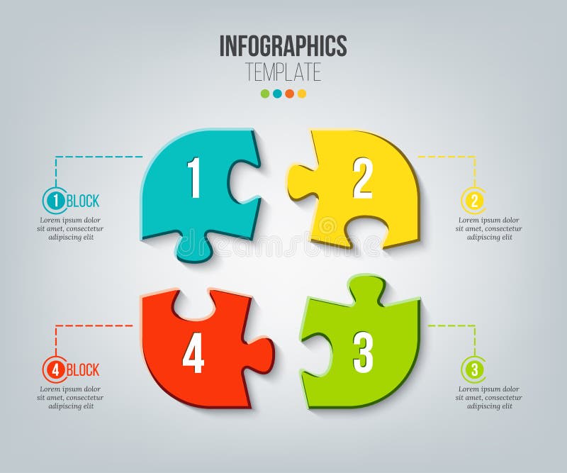 Puzzle Infographics Template. Vector Illustration for Your ...