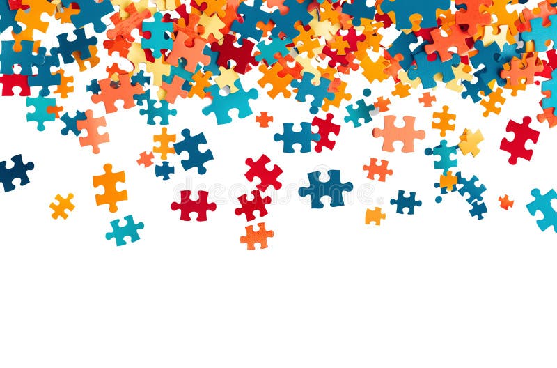 Puzzle Jigsaw Game Background Piece Match. Design Solution Concept ...