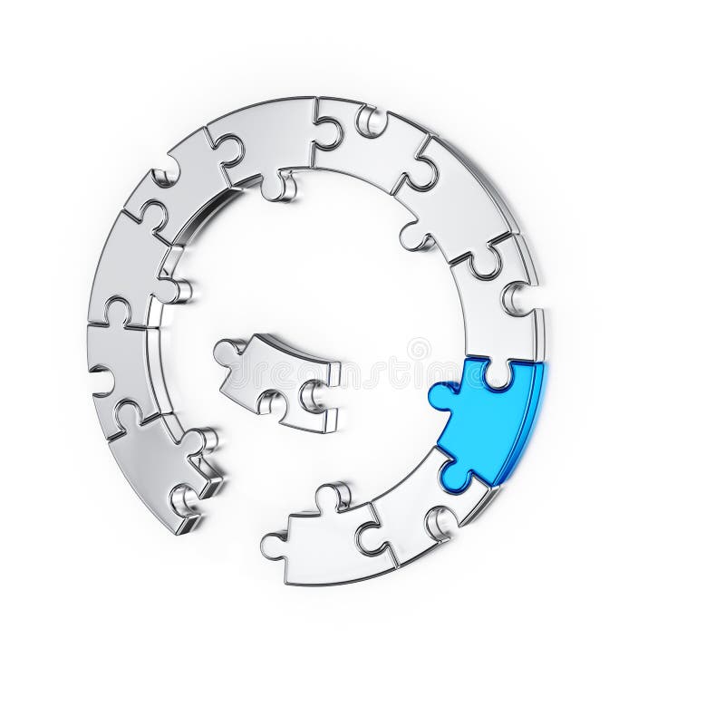 Puzzle jigsaw ring stock illustration. Illustration of abstract - 94300000