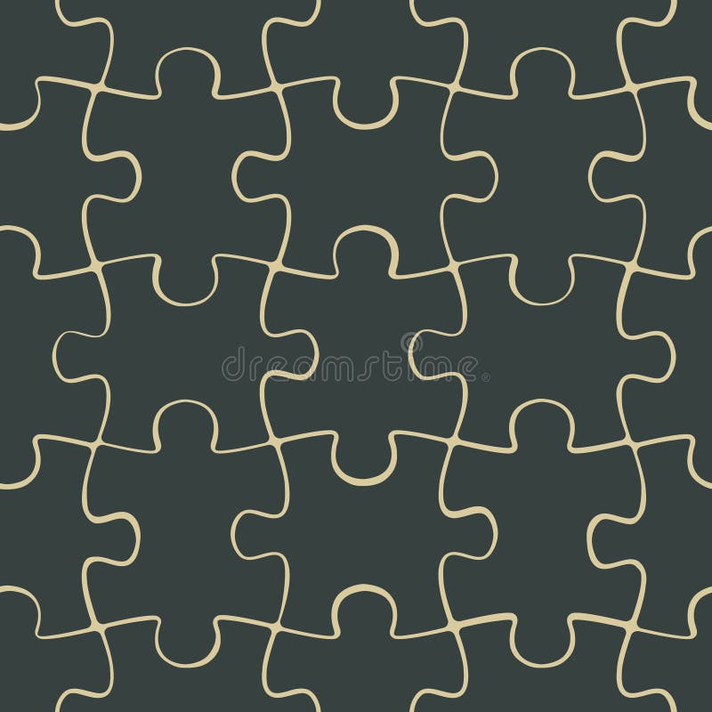 Puzzle Jigsaw Seamless Pattern Stock Vector - Illustration of link ...