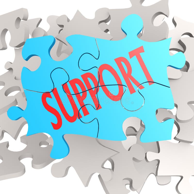 Puzzle jigsaw support stock illustration. Illustration of connection ...