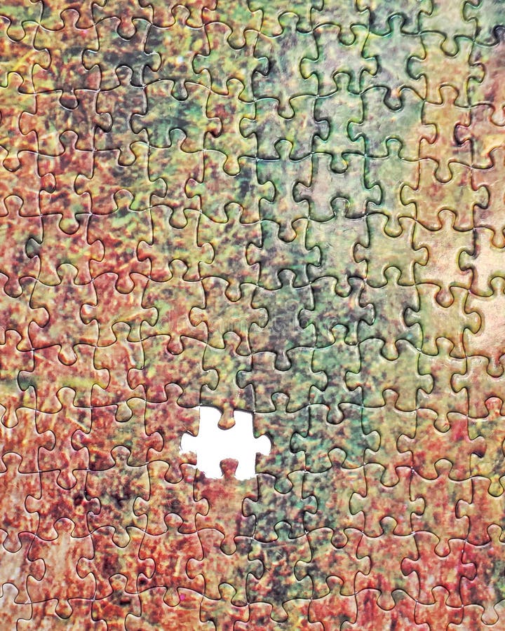 Jigsaw Puzzle with Missing Piece Stock Photo - Image of business ...