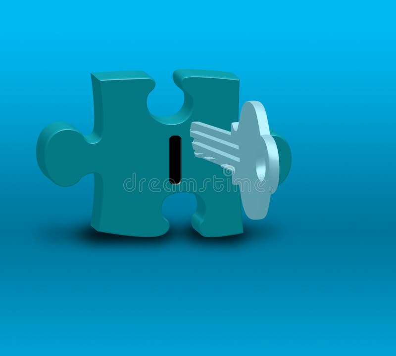 Puzzle Key stock illustration. Illustration of connect - 9493679