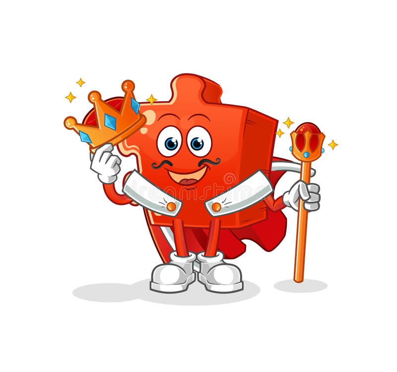 Puzzle King Vector. Cartoon Character Stock Vector - Illustration of ...