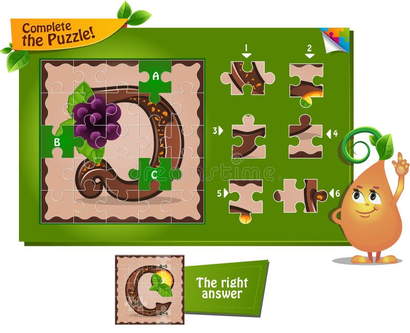 Puzzle Letters of the Alphabet D Stock Illustration - Illustration of ...