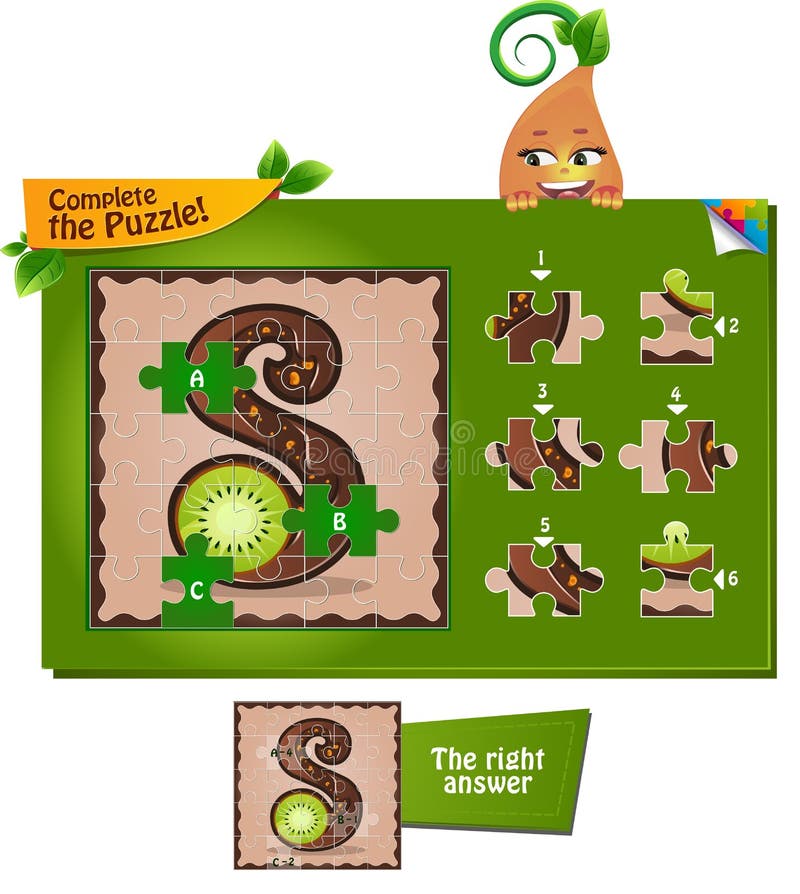Puzzle Letters of the Alphabet S Stock Illustration - Illustration of ...