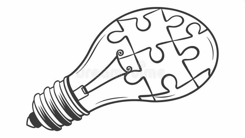 Puzzle Lightbulb Concept Lightbulb Shape Puzzle, Complex Thinking and ...
