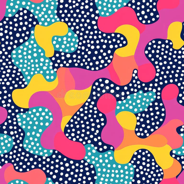 A Puzzle-like Dot Pattern, Where Interlocking Dots Create a Unique and ...