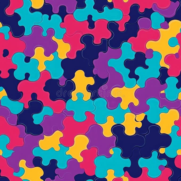 A Puzzle-like Dot Pattern, Where Interlocking Dots Create a Unique and ...
