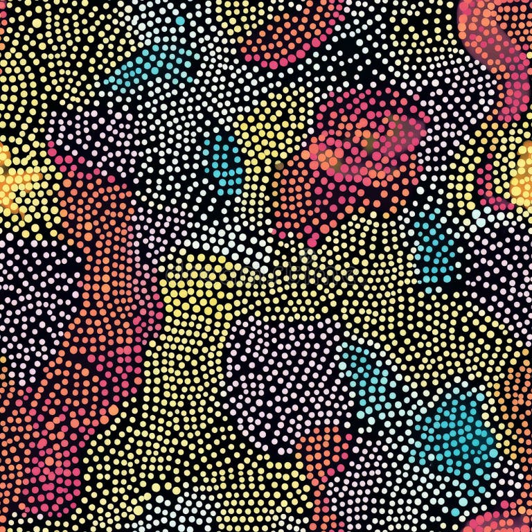 A Puzzle-like Dot Pattern, Where Interlocking Dots Create a Unique and ...