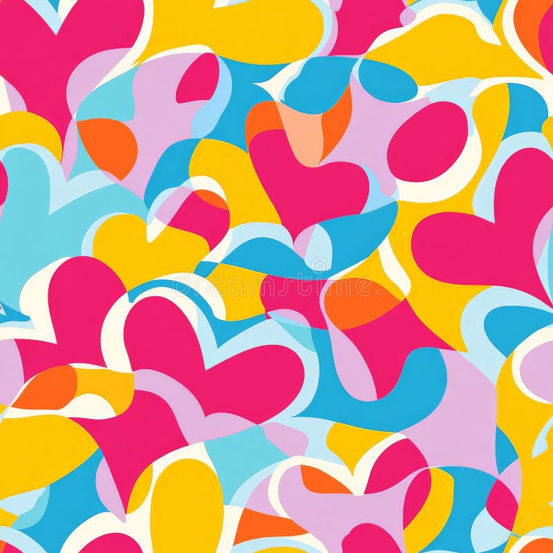 Puzzle Like Heart Pattern Where Interlocking Hearts Create Unique ...