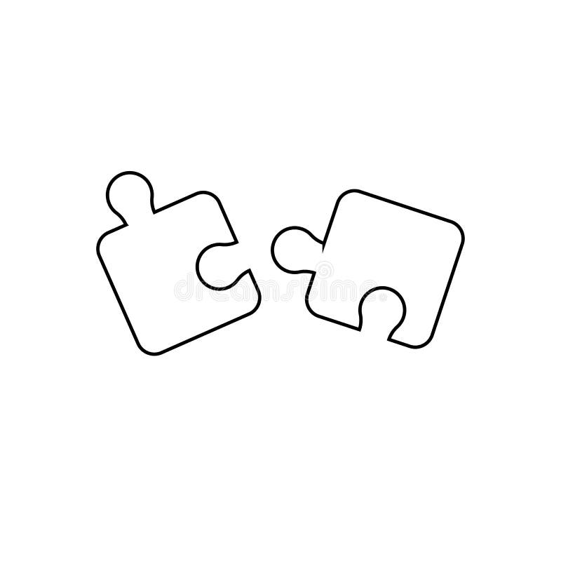 Puzzle Line Icon. Simple Vector Illustration Flat Design Stock Vector ...