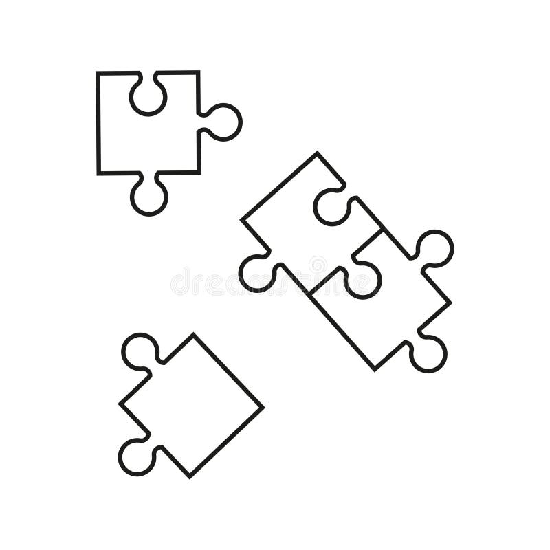 Puzzle Line Icon. Team Symbol. Teamwork Symbol. Vector Illustration ...