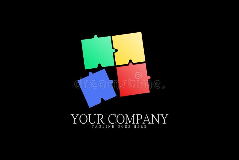 Puzzle logo design stock illustration. Illustration of isolated - 170346026