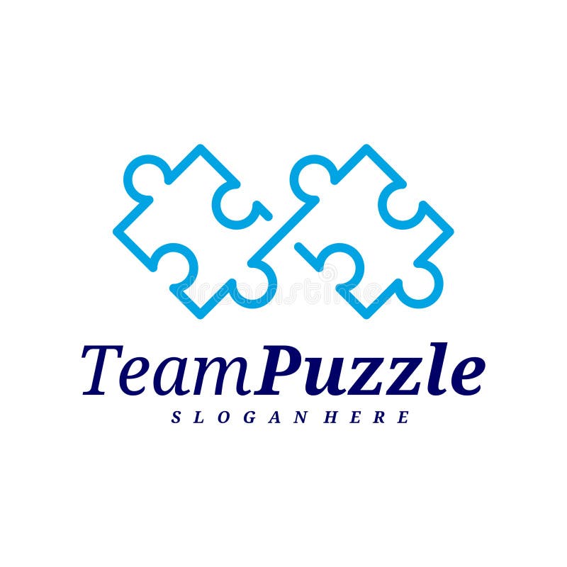 Puzzle Logo Design Vector Template, Vector Label of Puzzle ...