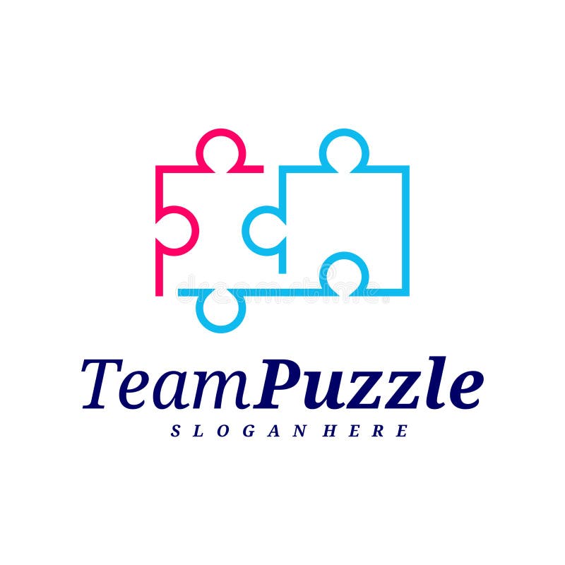 Puzzle Logo Design Vector Template, Vector Label of Puzzle ...