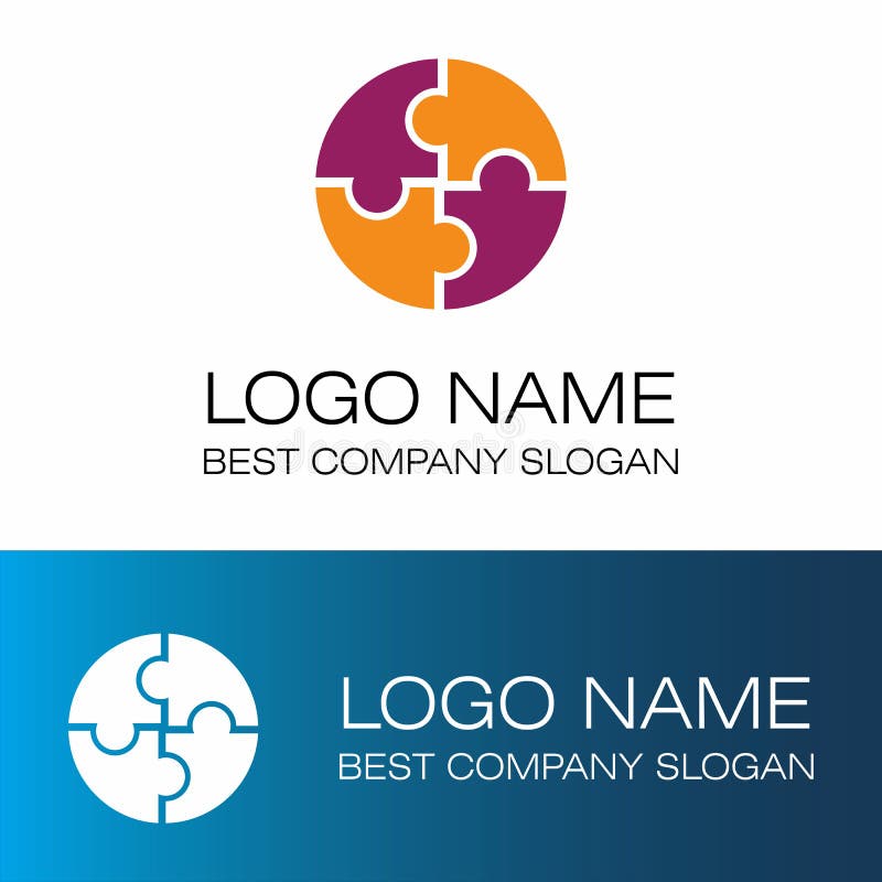 Puzzle logo stock vector. Illustration of isolated, union - 82862065