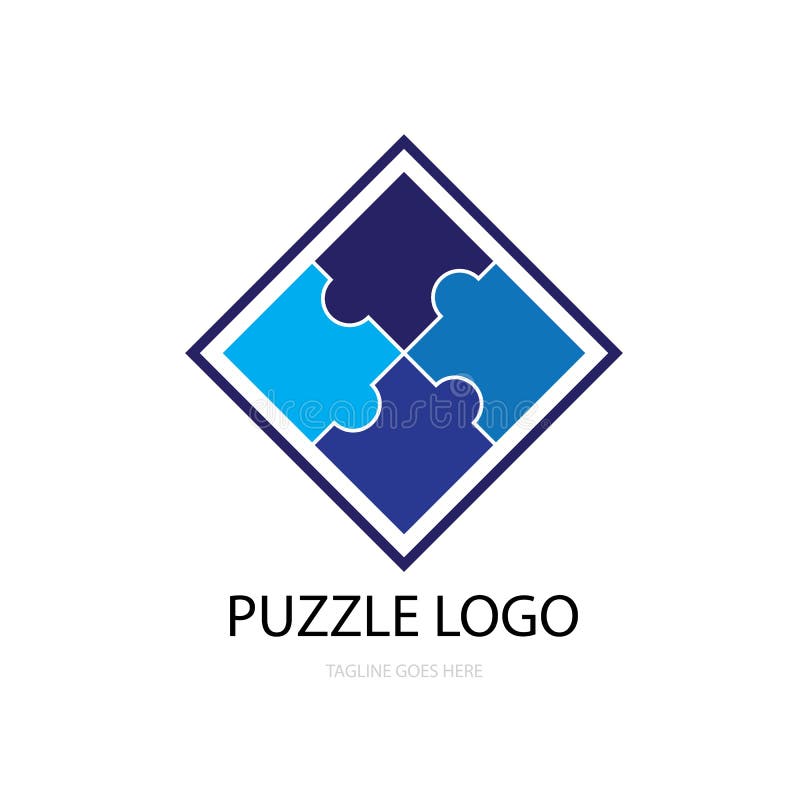 Puzzle logo vector stock vector. Illustration of professional - 173898669
