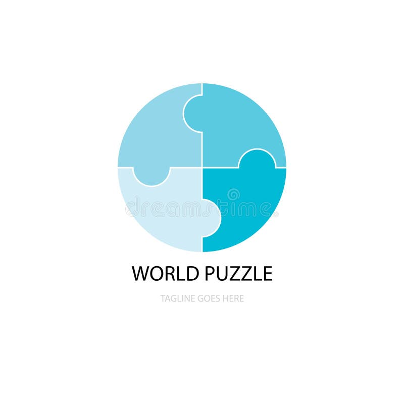 Puzzle logo vector stock vector. Illustration of studio - 173898684