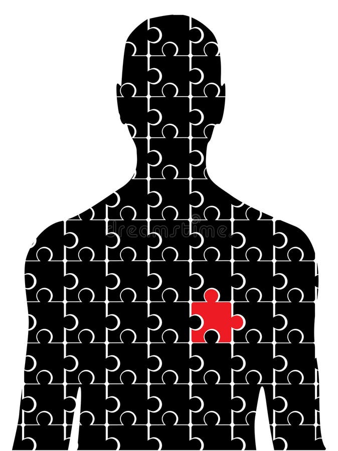 Puzzle man stock vector. Illustration of stress, puzzle - 20978525