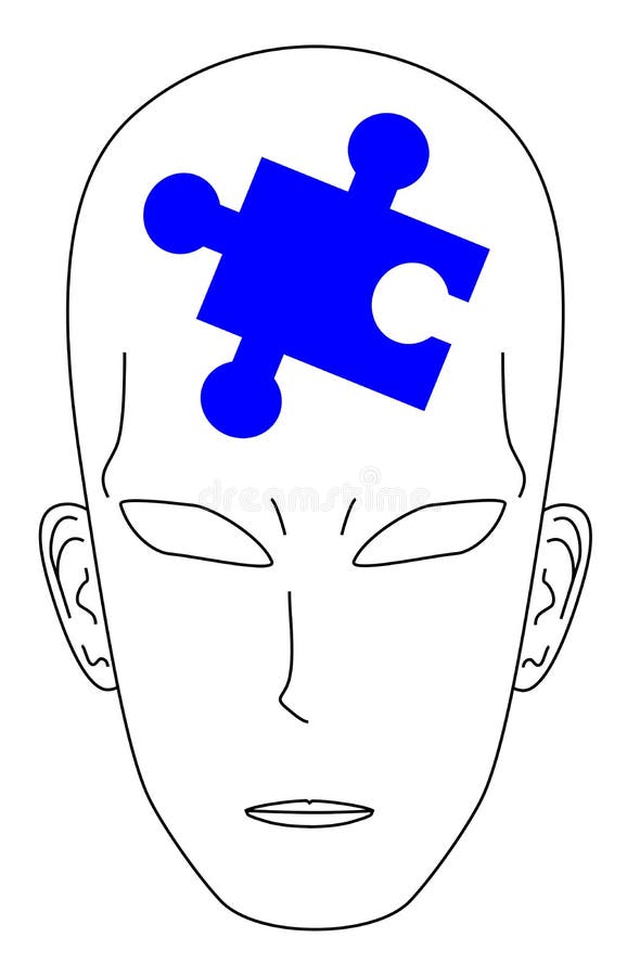 Puzzle man blue stock vector. Illustration of organization - 16872188