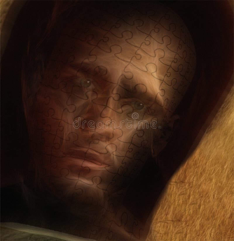 Puzzle man face stock illustration. Illustration of puzzle - 257280996