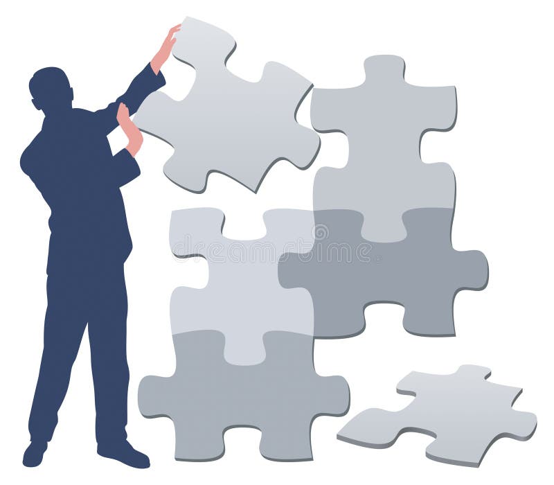 Puzzle man / illustration stock vector. Illustration of games - 3048249