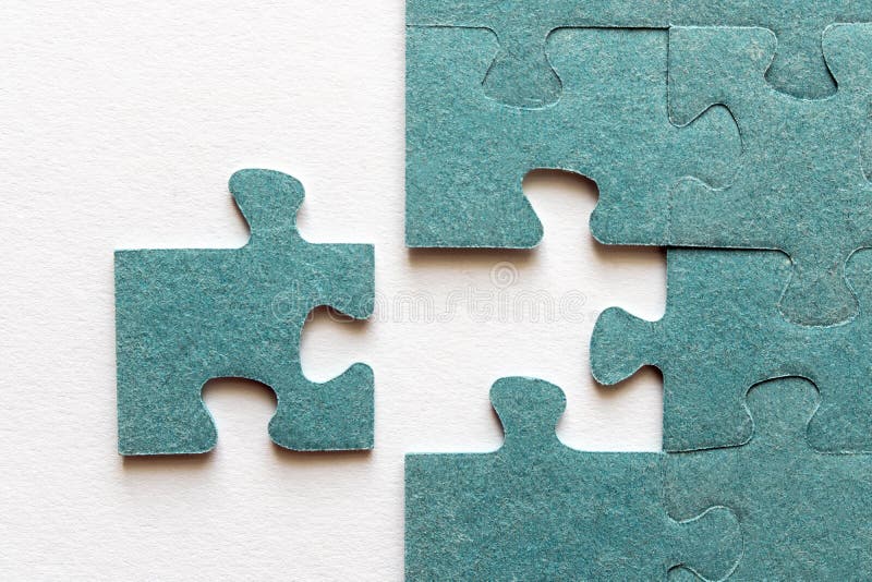 Puzzle. Many Puzzle Pieces on White Background Stock Image - Image of ...